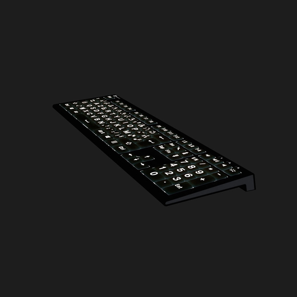 Clavier gros caractères XL Print rétro-éclairé - Accessolutions Clavier gros caractères XL Print rétro-éclairé - Accessolutions